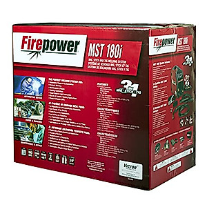 FIREPOWER 1444-0871 MST 180i 3-in-1 MiG, Stick and Tig Welding System, 180 Amp Max Output, 1/4" Max Plate Thickness, 50/60 Hertz, 9,000 Watt Generator, 208/230 VAC