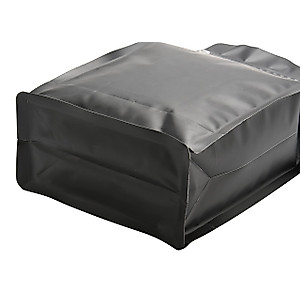 50 Pack Coffee Bags with Aluminum Foil and Degassing Valve, Resealable High Barrier Storage Bags, Odor-Proof for Coffee Beans, Stand Up Coffee Pouch, Flat Bottom (Large-16OZ, Black)