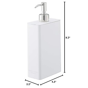 Yamazaki Tower Body Soap Dispenser White Rectangular