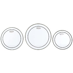 Remo PP-0920-PS Pinstripe Clear Tom Drumhead Pack - 10", 12" & 14"