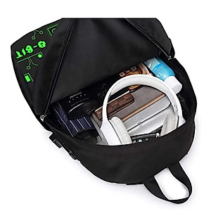 Cute-Ge-Ometry USB Backpack 17 in Shoulders Bags Laptop School Knapsack Daypacks Travel Women Men