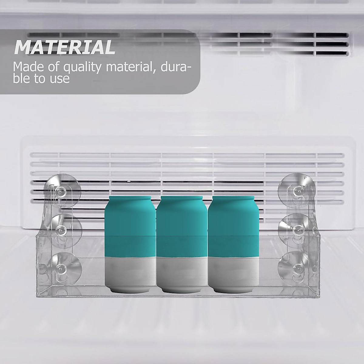 Yardwe Fridge Organizer 1pc Acrylic Display Risers Acrylic Storage Box Beverage Shelf Frige Rack Refrigerator Rack Suction Cup Display Stand Bracket Storage Rack Suction Rack