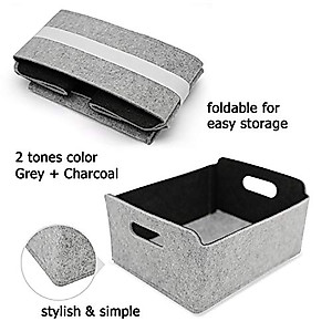 ENDLESS FUNCTIONS - Collapsible Storage Basket with Handles - Charcoal