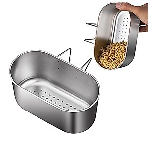 Multifunction Sink Drain Strainer Basket, Stainless Steel Sink Drain Strainer Basket Kitchen Food Catcher for Filter Kitchen Waste and Wash Vegetables