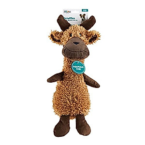Outward Hound Scruffles Moose Plush Squeaky Dog Toy, Small