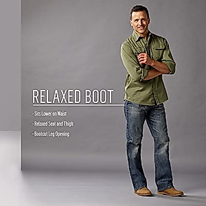 Wrangler Authentics Men's Relaxed Fit Boot Cut Jean, Dirt Road, 34W x 34L