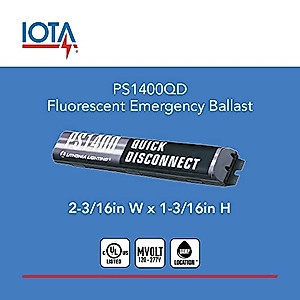 Lithonia Lighting PS1400QD MVOLT SD Quick Disconnect Emergency Ballast With Battery Control Module, 1400 Lumens Reduced-Profile, 120-227 Volts, Black