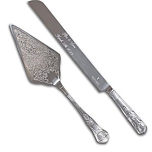 Personalized Engraving Cake Knife and Server Set | Wedding Cake Knife and Server | Wedding Gift | Elegant Cake Cutting Set | Engagement Gift For Couples