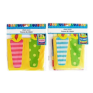 Chair Cover 2 Happy Birthday Birthday Cake with Candles Design (Boy and Girl)