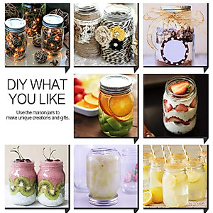 KAMOTA Mason Jars 16 oz With Regular Lids and Bands, Ideal for Jam, Honey, Wedding Favors, Shower Favors,DIY Spice Jars, 18 PACK, 20 Whiteboard Labels Included