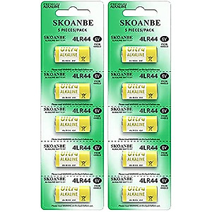 SKOANBE 4LR44 6V Alkaline Battery for Dog Collars（Pack of 5）