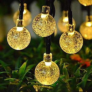 Xiying 6.5M String Lights with 30LED Bulbs Battery Powered Decorative for Bedroom Crystal Balls Fairy String Lights Great Garden Terrace Patio Outside Lights for Home Garden (6.5 Meters 30 Lights)
