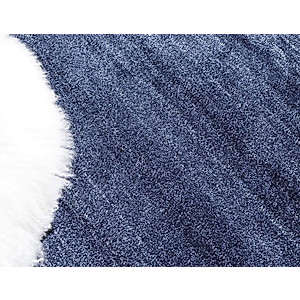 Unique Loom Del Mar Collection Area Rug - Maria (2' 7" x 10' Runner, Navy Blue/ Ivory)