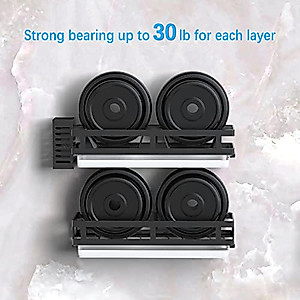 Virgorack Dish Rack, Wall Mounted Stainless Steel Dish Drying Rack, Kitchen Storage with Dish Drainer and Hanging Chopsticks Holder (2 Tier)