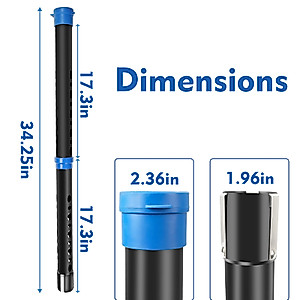 Golf Ball Retriever, Aluminium Golf Ball Picker Upper Tube, 34.25 Inch Golf Ball Shagger Grabber, Hold 20 Golf Balls Collector, Ball Retriever Tool Golf & Golf Gift for Men Women