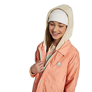 Burton Kids' Ripton Coach Jacket, Pink Dahlia/Creme Brulee Heather, Medium