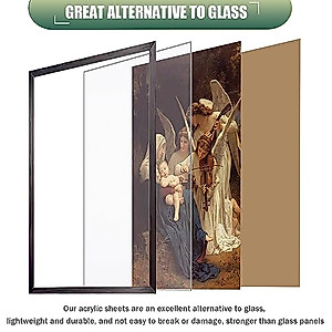 3 Pack Clear Acrylic Sheets Cast Plexiglass 12x16x1/8 Inch-3 mm Clear Plexiglass Plastic Sheet Transparent Acrylic PET Boards Panel Glass Replacement for Craft, Photo Frame, DIY Display Projects, Sign