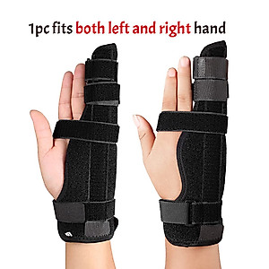 PENINSULA LOVE Boxer Finger Splint Pinky Finger Splint Hand Brace Boxer Fracture Splint 4th 5th Metacarpal Splint Support for Trigger Finger, Arthritis, Fracture, Broken Ring,Tendonitis