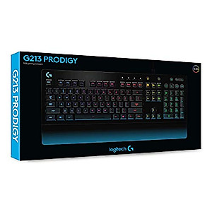 Logitech USB 2.0 G213 Prodigy Gaming Keyboard with 16.8 Million Lighting Colors (Renewed)