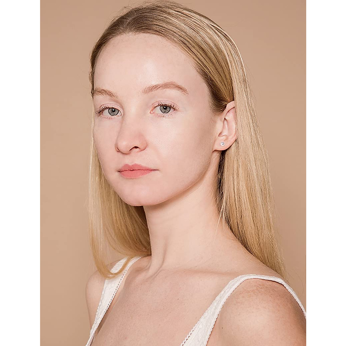 LUCKMORA Small Pearl Earrings for Women 925 Sterling Silver Genuine 3mm Tiny Pearl Studs Earrings for 2nd hole Mini Freshwater Cultured White Real Round Pearls (1 Pair)