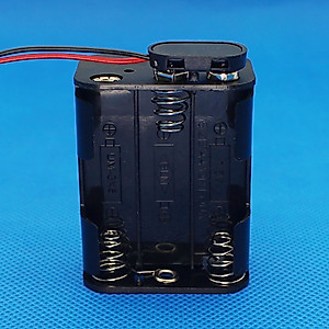 Raogoodcx 4Set 6 x AA Thicken Battery Holder and T Type Wired Battery Clip Standard Snap Connector