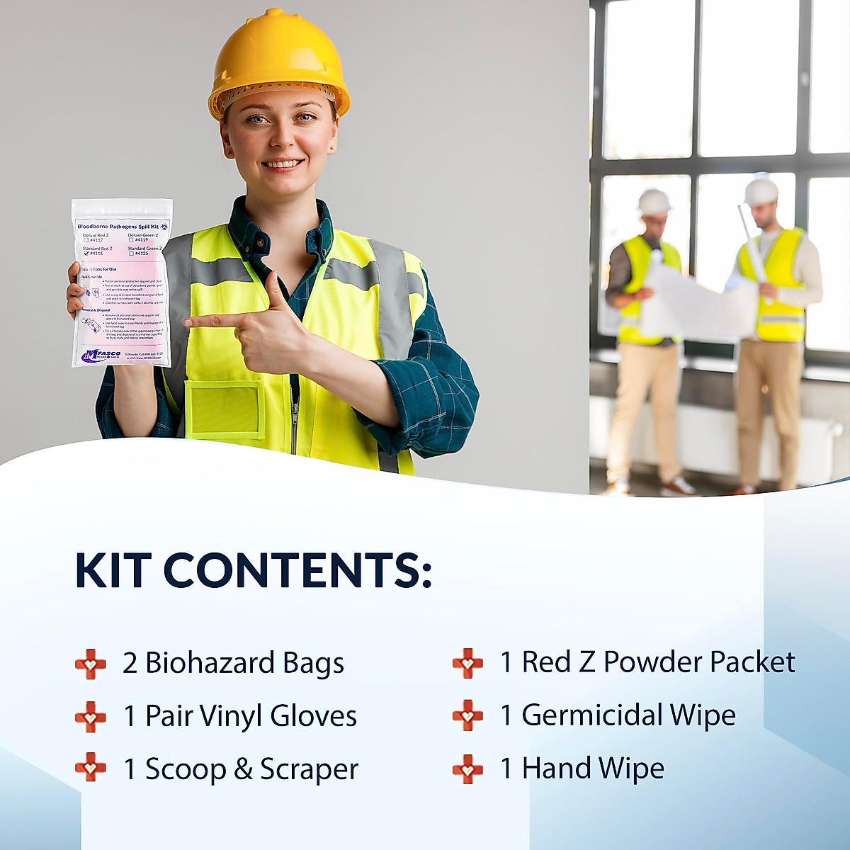 Biohazard Fluid Clean Up Kit W/Red Z