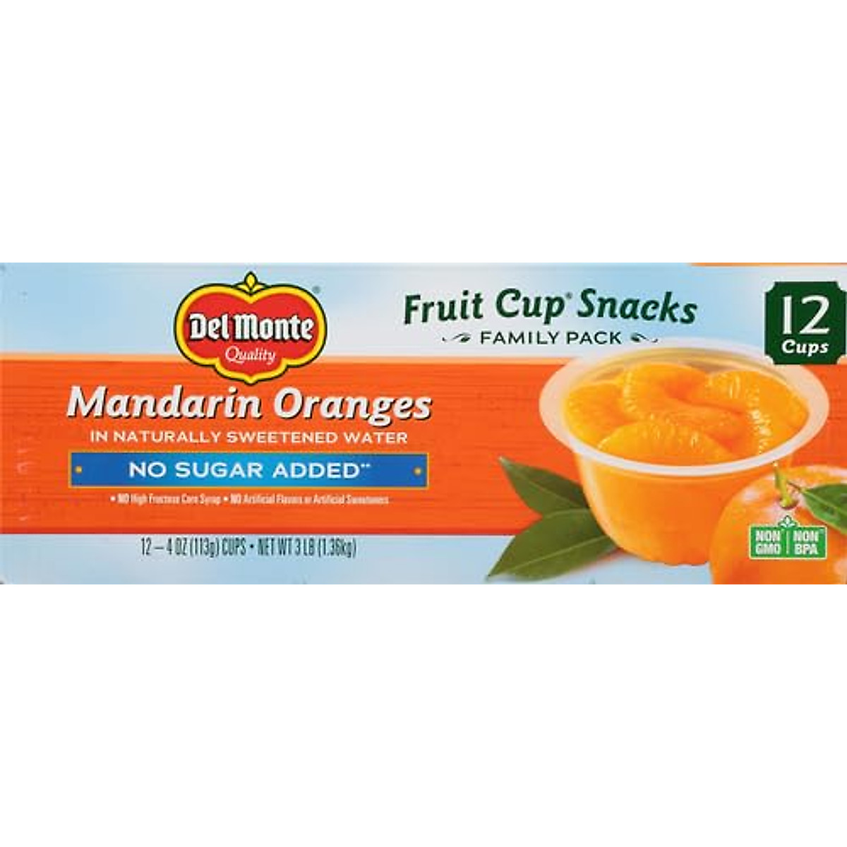 Del Monte, Mandarin Oranges No Sugar Add, 4 Ounce (Pack of 12)