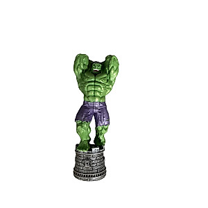 Eaglemoss Marvel Chess Collection Incredible Hulk and She-Hulk Rook Hand-Sculpted Resin Chess Piece with Magazine