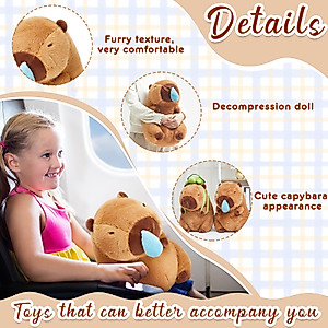 Simgoing 13 Inch Capybara Stuffed Animals Capybara Plush Toy Capybara Plushie Soft and Comfortable Brown Capybara Doll Pillow for Girls and Boys, Home Decoration, Birthday Gift (Orange)(Snot)