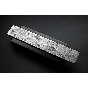 Forged Factory Damascus Steel Billet for Knife Making, Snake Pattern, 12 inches