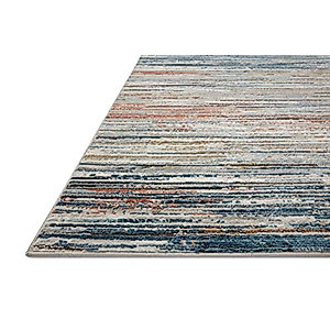 Loloi II Bianca Collection BIA-08 Pebble/Multi 5'-3" x 7'-6" Area Rug