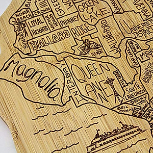 Totally Bamboo Seattle City Life Bamboo Serving and Cutting Board