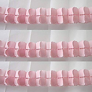 6 Pieces 11.8 Feet 4-Leaf Hanging Clover Garland Tissue Paper Flowers Garland Reusable Party Streamers for Party Decorations Wedding Decorations (Pink)