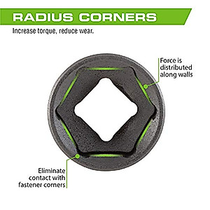 ARCAN PROFESSIONAL TOOLS 3/8 Inch Drive Impact Socket Set, Metric, 10mm - 19mm, Cr-V, 8-Piece (AS2388M)