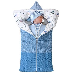 Petyoung Newborn Baby Swaddle Blanket, Multifunction Stroller Wrap Sleeping Mat Thick Warm Sleeping Bag for Baby Boys Girls 0-12 Months
