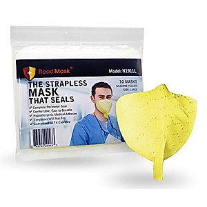 Strapless Large Yellow ReadiMask Respirator 10-Pack