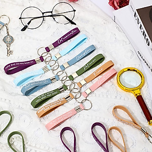 Sureio 48 Pcs Inspirational Keychains Gift for Women Motivational Quote Key Chains Rings Thank You Teacher Gifts Employee Work Gift