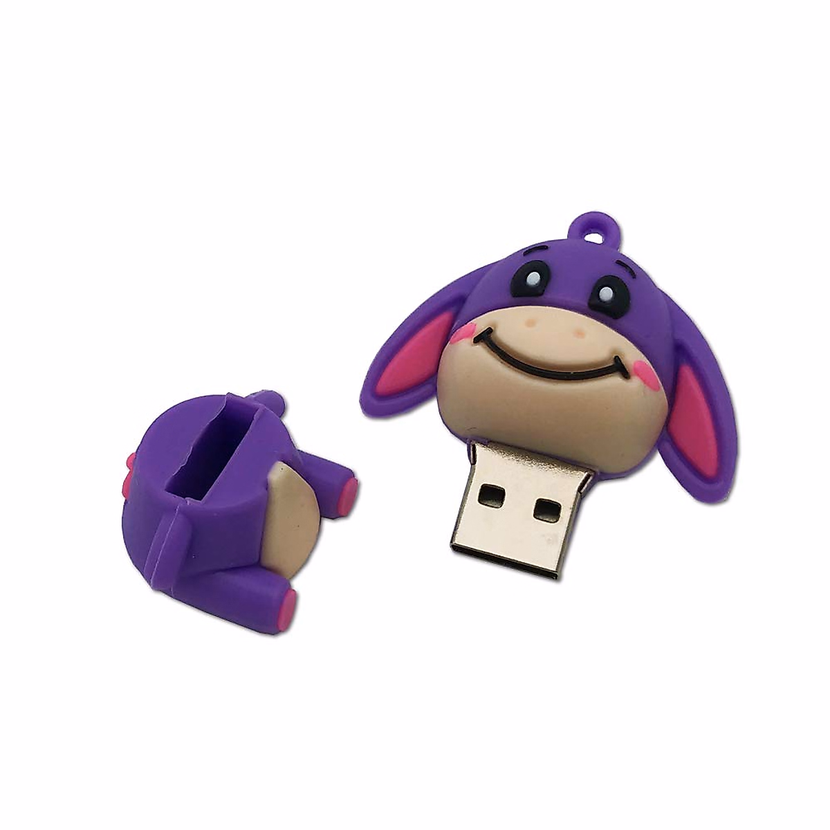 Novelty Eeyore Shape Design 32GB USB 2.0 Flash Drive Cute Memory Stick Stitch Thumb Drive Data Storage Pendrive Cartoon Jump Drive Gift