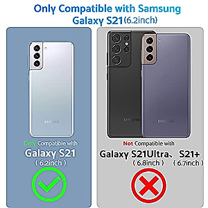 Anqrp Hidden Series Galaxy S21 Case 5G, [Heat Dissipation] [No Fall-Off Kickstand] 360° Metal Ring, Military Grade Shockproof Protective Phone Case Designed for Samsung Galaxy S21, Midnight Blue