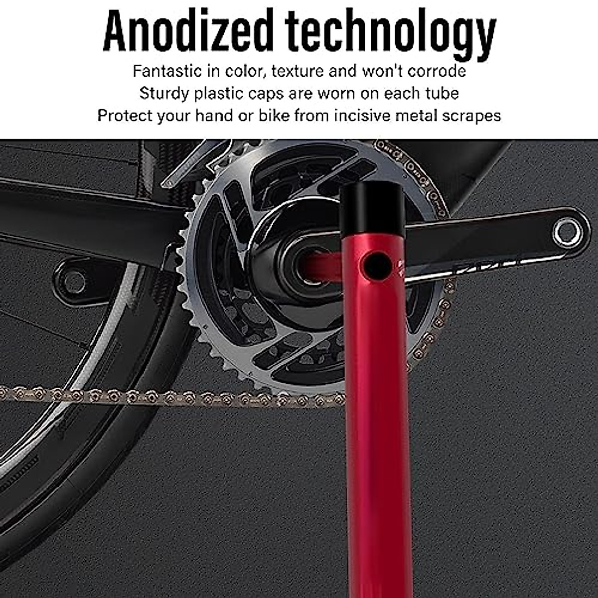 BORDSTRACT Bike Repair Stand, Bike Repair Stand Height Adjustable, Bicycle Mechanic Maintenance Rack Shop Home, Bicycle Floor Parking Rack for Storage Repair Display Support(Red)