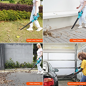 Berserker 20V Lightweight Leaf Blower Cordless 2.0Ah Battery Operated and Fast Charger Included,2 Speeds 150CFM 170MPH Portable Rechargeable Patio Blower for Small Lawn Care,Sidewalk Dust Cleaning