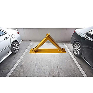 SEFAX Folding Parking Barrier Removable Parking Space Lock Security Pile Parking Lock Car Parking Place Lock Fixed Parking Space Lock (Size : No Lock)