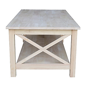 International Concepts Hampton Coffee Table, Unfinished
