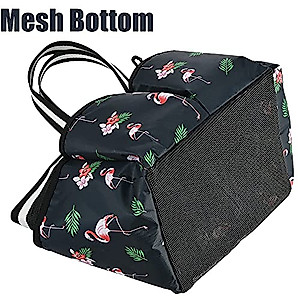 ALINK Flamingo Mesh Shower Caddy Basket + Green Plastic Shower Caddy Basket