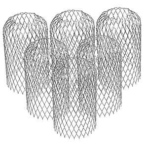 DOITOOL 6pcs 3 Sieve Strainer Mesh Strainer Downspout Strainer Downspout Mesh Filter Gutter Downspout Protectors Protection Leaf Guard Protective Grill Shield Aluminum Plate