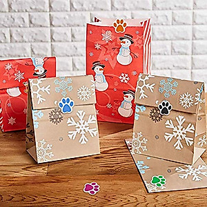 Paw Prints Stickers,(1 Inch/ 500 Stickers) Dog Stickers Dog Puppy Paw Prints Stickers,Colorful Self-Adhesive Labels Animal Decal,Paw Prints Envelope Seal for Classroom Kids (Black+Multi, 1 Inch)