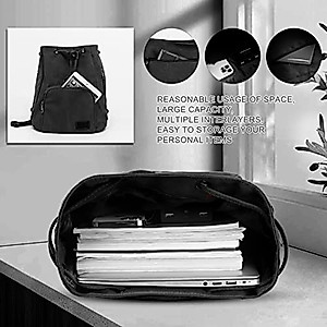 Eshow Canvas Backpack Purse for Women Canvas School Backpacks Small Casual Daypack for Men Women Anti-theft Work Daily Girls