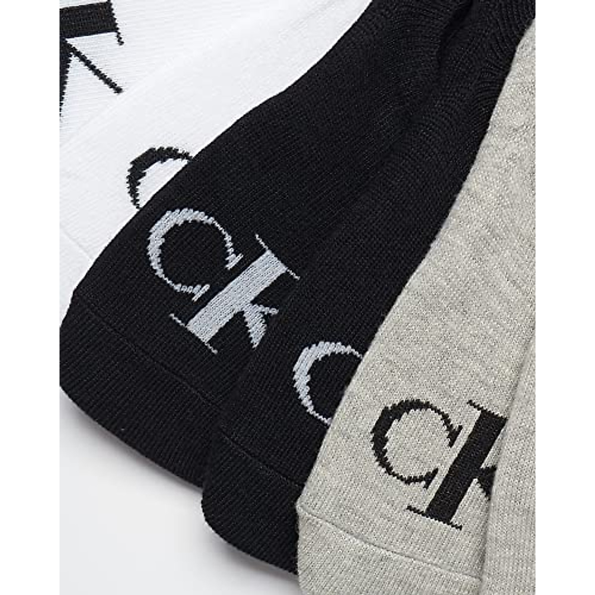 Calvin Klein Women's Socks - Comfort Cuff Sneaker Liner (6 Pack), Size 4-10, Grey Logo Assorted