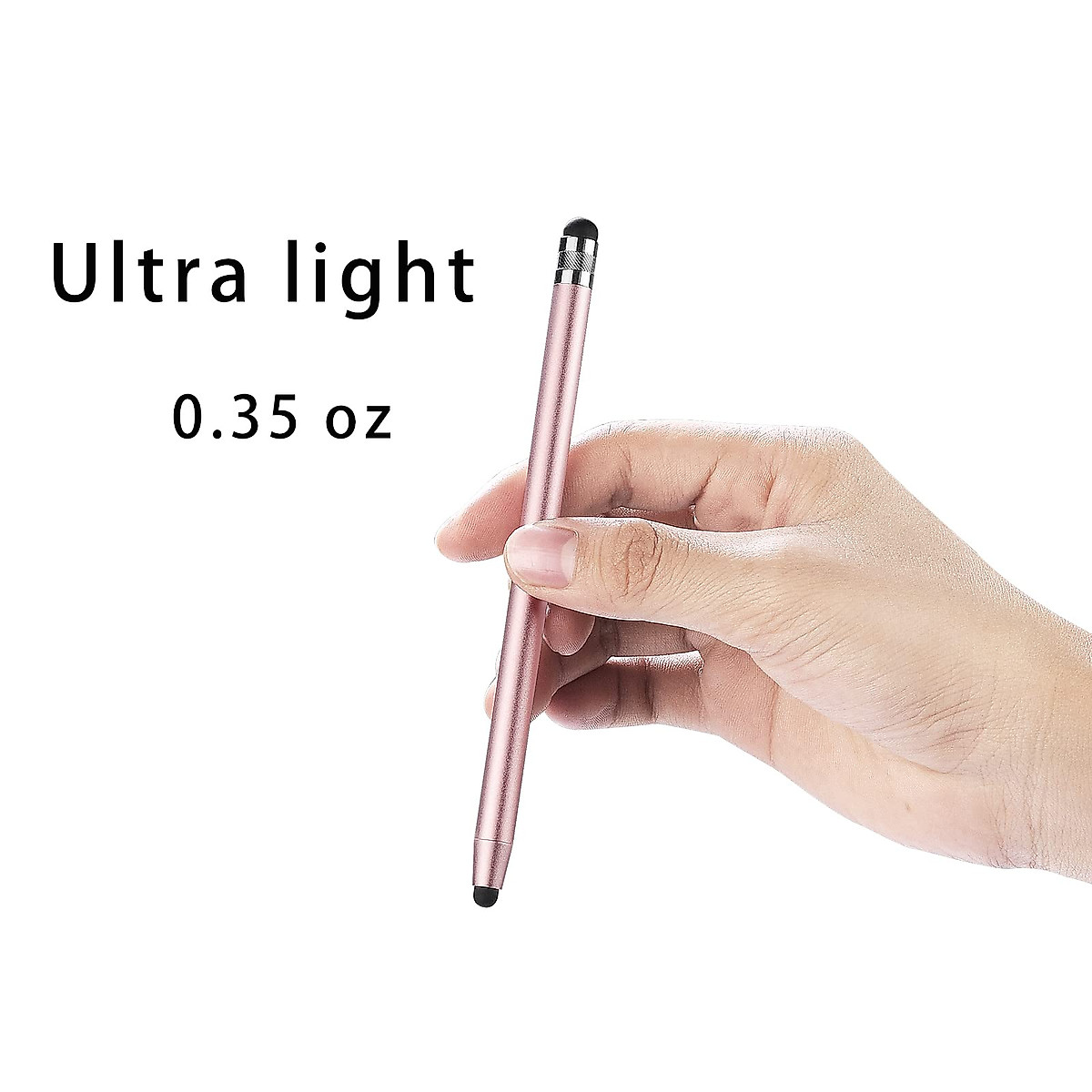 CFDXK Stylus Pens for Touch Screens，2 in 1 Capacitive Stylus for iPad iPhone Tablets Samsung Galaxy with 24 Extra Replaceable Tips (Pink, Rosegold, Red, Purple)