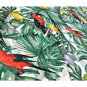 Tropical Toucan Birds,Lemons Floral Print Upholstery Fabric(200x140cm)-HDTF-0642-200